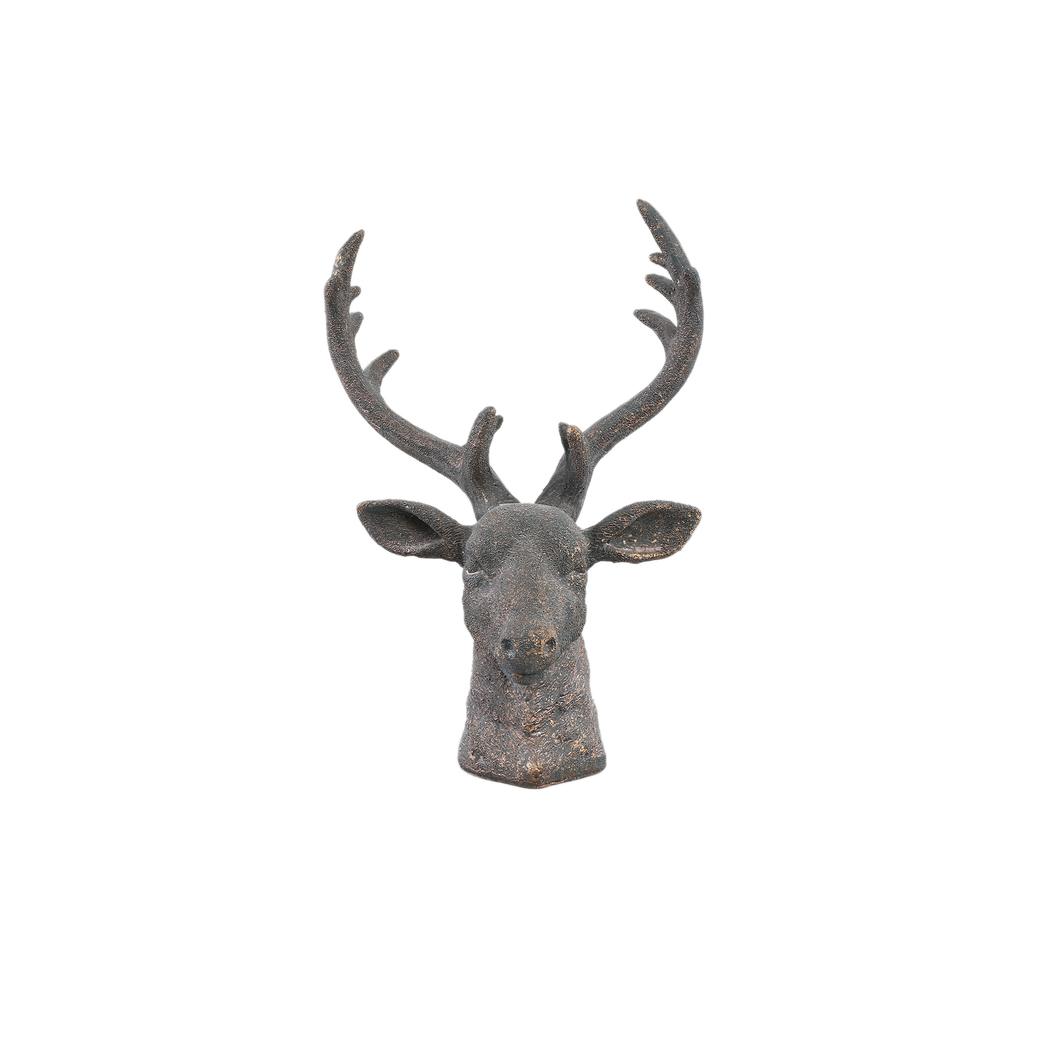SCOTTI BLUE CEMENT REINDEER HEAD STATUE - Teakstore